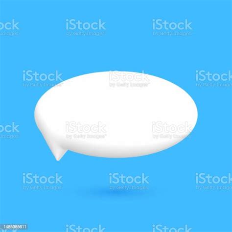 3d 흰색 말풍선입니다 원형 타원형 말풍선 아이콘입니다 0명에 대한 스톡 벡터 아트 및 기타 이미지 0명 3차원 형태 공란 Istock