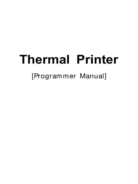 A Guide To Programming Commands For The 80mm Series Thermal Receipt