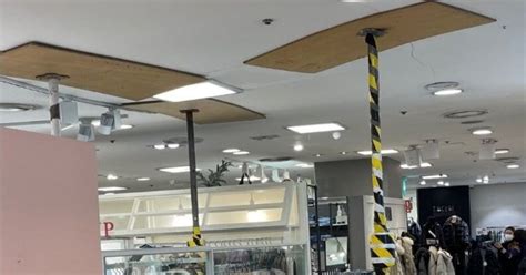 ‘천장 균열 Nc백화점 야탑점 무기한 영업 중단