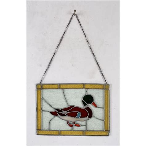 Stained Glass Mallard Duck Window