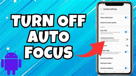 How To Turn Off Autofocus On Android Mobile Devices Youtube