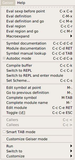 Between The Parens Geiser User Manual