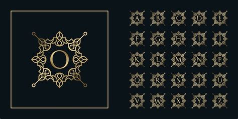 황금 붓글씨 장식 세트 무료 벡터