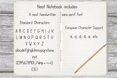 Neat Notebook Font Font Canyon