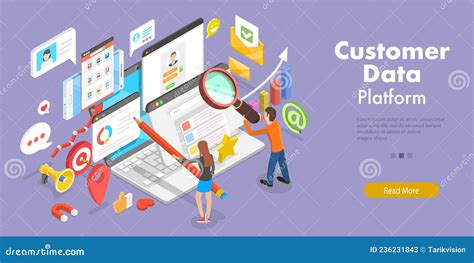 Customer Data And Analytics Vector Line Icons Set Customer Data