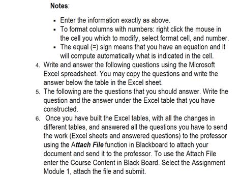 Solved Steps 1 Start The Microsoft Excel Software Program