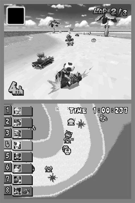 Simultaneous Screens Of Mario Kart Ds A Racing Game For The Ds Download Scientific Diagram