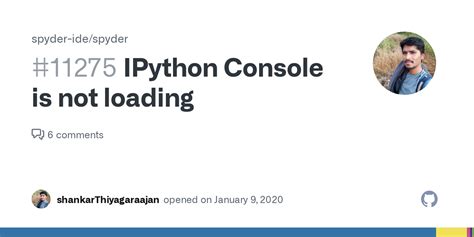 Ipython Console Is Not Loading · Issue 11275 · Spyder Idespyder · Github