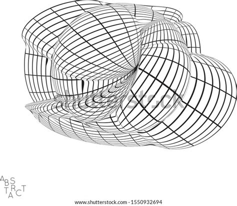 Abstract Futuristic 3d Shape Visual Distortion Stock Vector Royalty Free 1550932694 Shutterstock