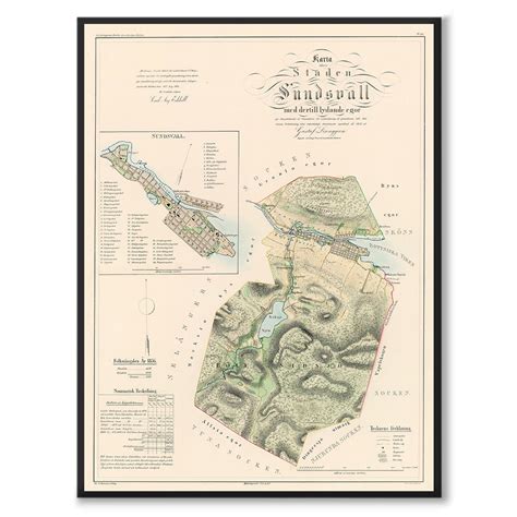 Karta över Sundsvall 1857 Arkivet