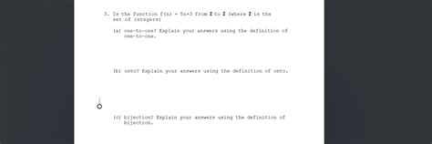 Solved Is The Function F N N From Z To Z Where Z Is Chegg