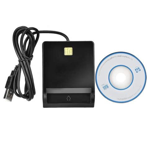 Card Reader SIM ATM IC ID Bank Card Smart Card Reader USB Adapter Black Copier IC Card Reader