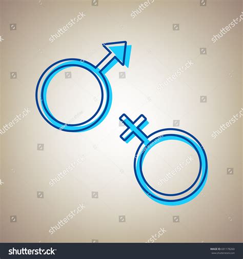Sex Symbol Sign Vector Sky Blue Stock Vector Royalty Free Shutterstock