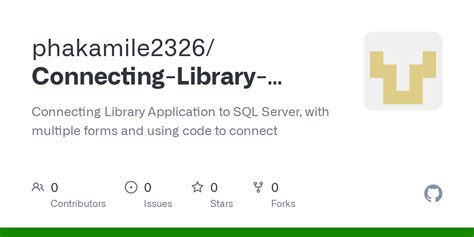 GitHub Phakamile Connecting Library Application To SQL Server Connecting Library
