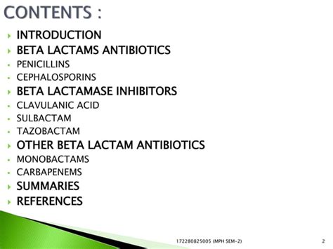 Beta Lactams Antibiotics And Beta Lactamase Inhibitors Pptx