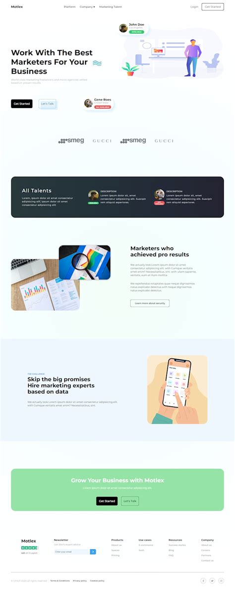 create stunning portfolio website or landing page with react js and