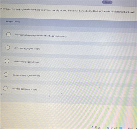 Solved In Terms Of The Aggregate Demand And Aggregate Supply