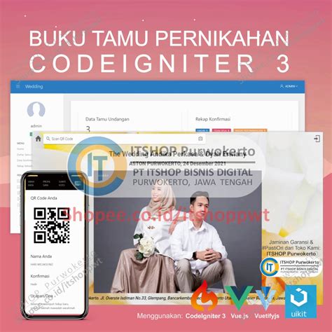 Jual Source Code Aplikasi Web Buku Tamu Pernikahan Online Dengan