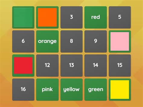 Go Getter Unit Colours Matching Pairs