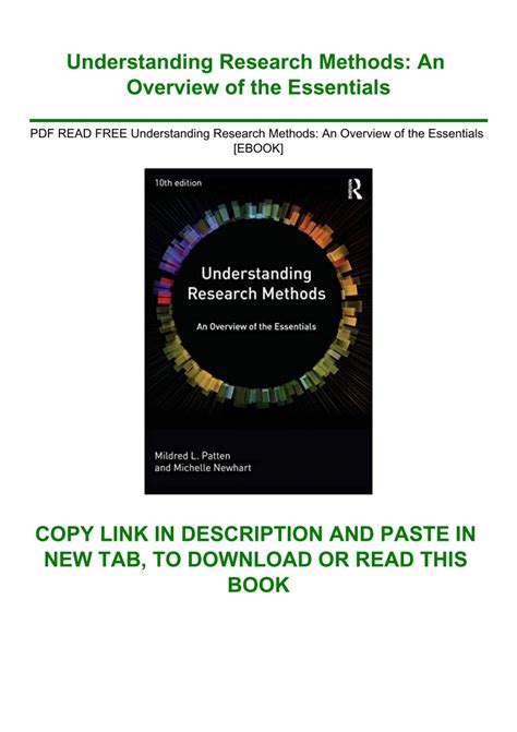Pdf Read Free Understanding Research Methods An Overview Of The Essentials [ebook]