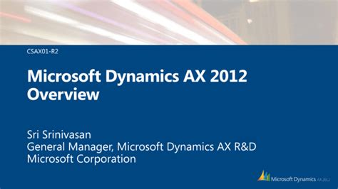 CONV Microsoft Dynamics AX Overview