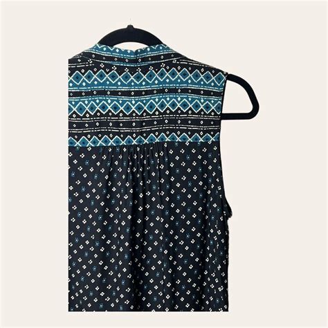 Womens Anthropologie Klemi Kin Sleeveless Top Butt… Gem
