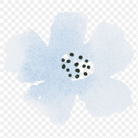 Cute Blue Flower Png Sticker Premium Png Rawpixel