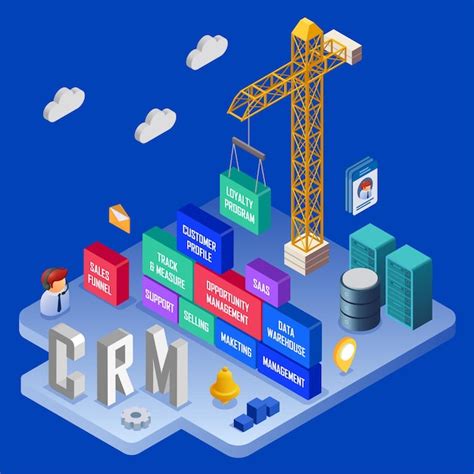 Free Vector Crm Isometric Concept With Customer Loyalty Building And Management Symbols Vector