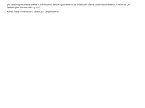 We Value Your Feedback Dell Objectscale And Integrated Systems For Data Analytics Using
