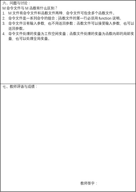 Matlab函数编写实验二 M函数与m文件的编写与应用 Csdn博客