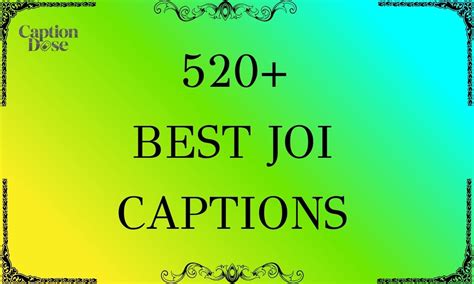 520 Best Joi Captions Bold Flirty And Trendy Ideas