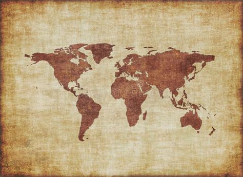 Classic Vintage Old World Map Stock Illustration Illustration Of