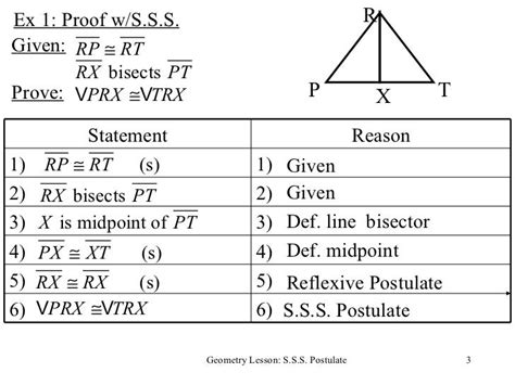 Geometry Lesson13sss Postulate