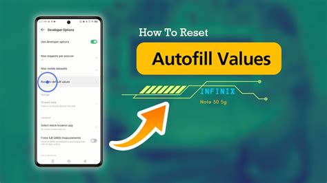How To Reset Autofill Values On Infinix Note 30 5g Youtube