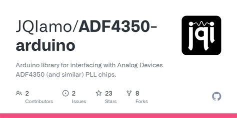 GitHub JQIamo ADF Arduino Arduino Library For Interfacing With Analog Devices ADF