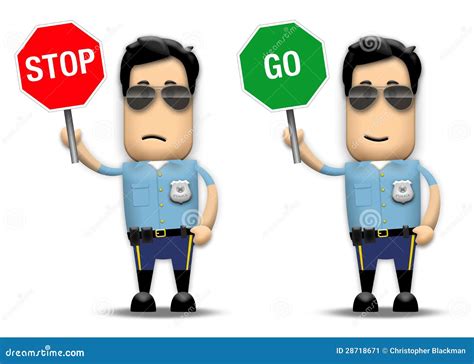 Traffic Cop Stock Image Illustration Of Metaphor Happy 28718671