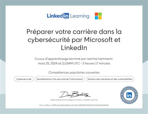 Nesrine Hammemi Sur Linkedin Certificate Of Completion