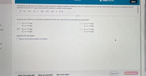Solved Determine The Test Statistic And Determine The Chegg Com