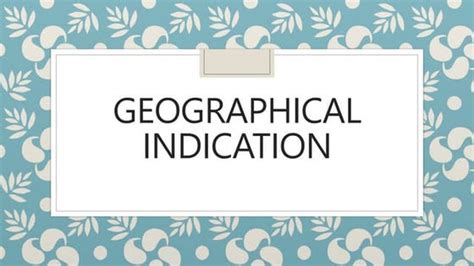Geographical Indication In Ipr Deta Docx Geography Science