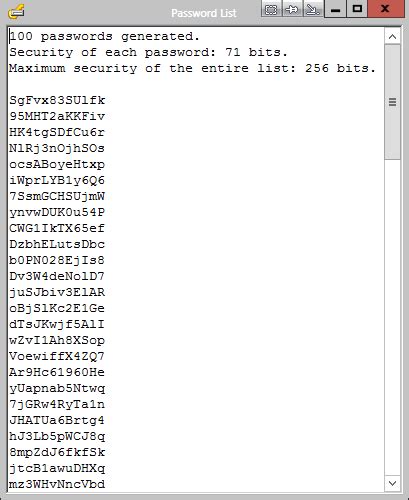 pwgen a very advanced password generator [windows]