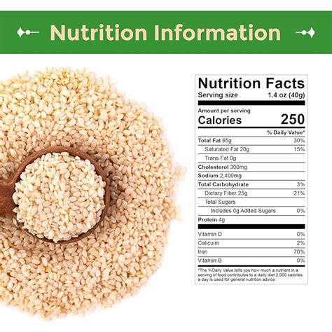 Nutrition Information For Sesame Seeds