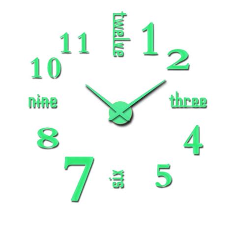 Luminous Diy Wall Clock In Wall 3d Acrylic Diy Wal Grandado