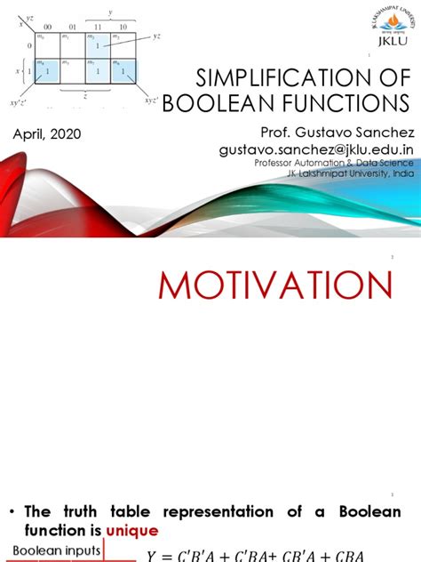 Logical Function Simplification Pdf Mathematical Concepts