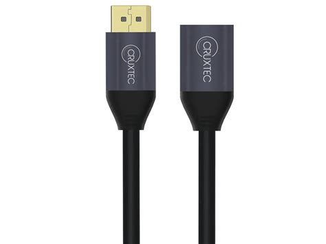 Cruxtec M Displayport Extension Cable Black Male To Female Monitor Cables Adapters DMF