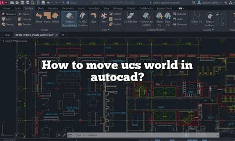 How To Move Ucs World In Autocad CADdikt