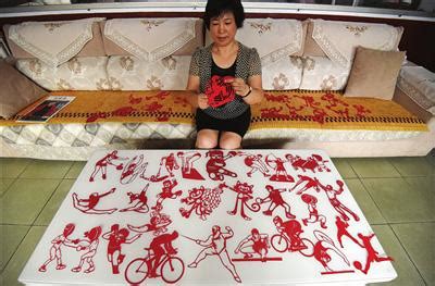 邯鄲剪紙藝人創作奧運運動項目全家福 每日頭條