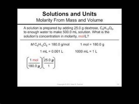 Calculate Molarity YouTube