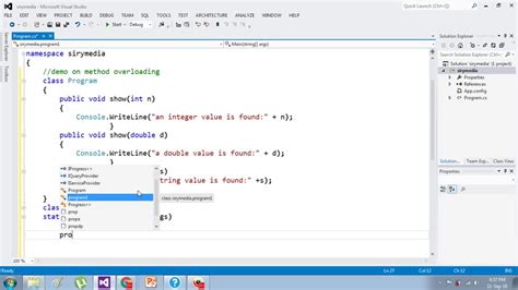 Csharp Program Method Overloading Youtube