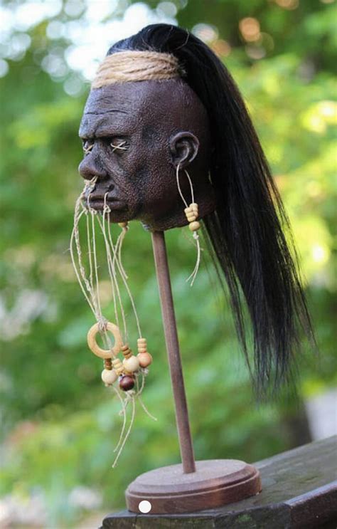 Shrunken Head Tribal Replica Etsy