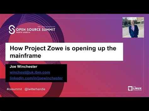 Conference Talks Talk How Open Mainframe Projects Zowe Is Opening Up